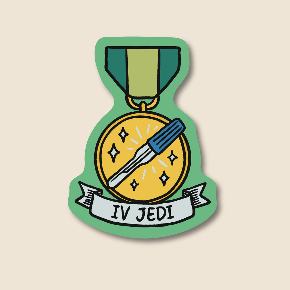 IV Jedi – Funny Veterinary Award Sticker – Vet Culture Co.